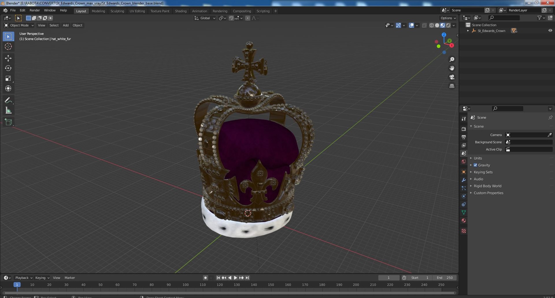 St Edwards Crown 3D Model - TurboSquid 2116184
