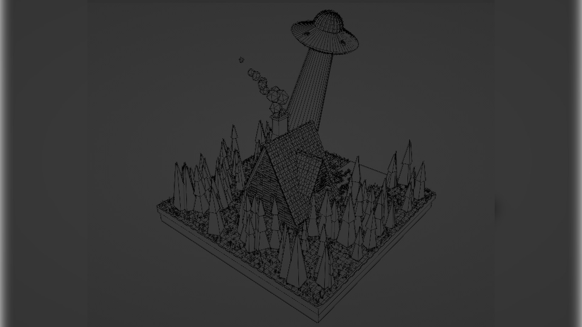 House With UFO Model - TurboSquid 1969789