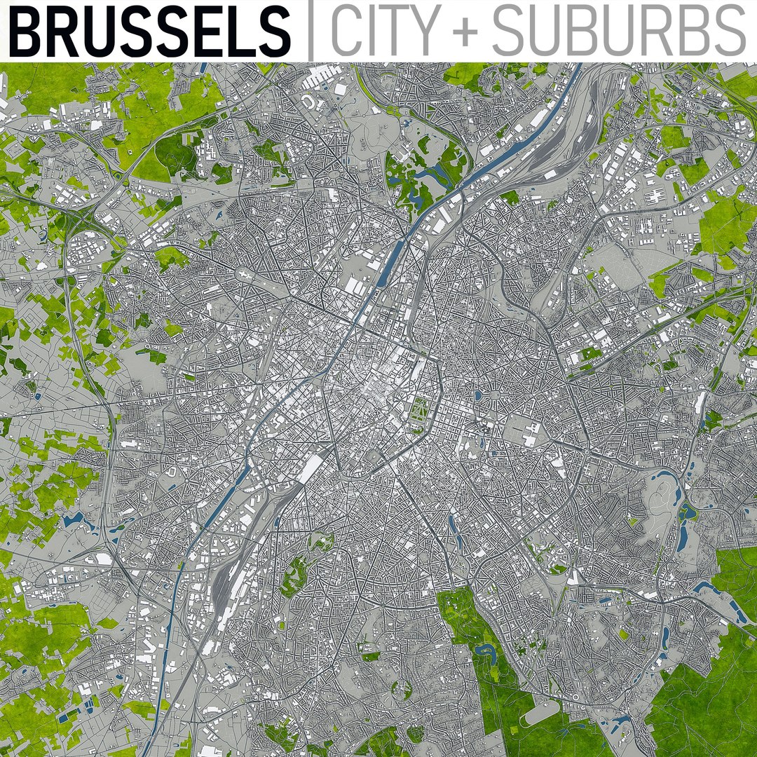 3D Brussels City Urban Model - TurboSquid 1334274