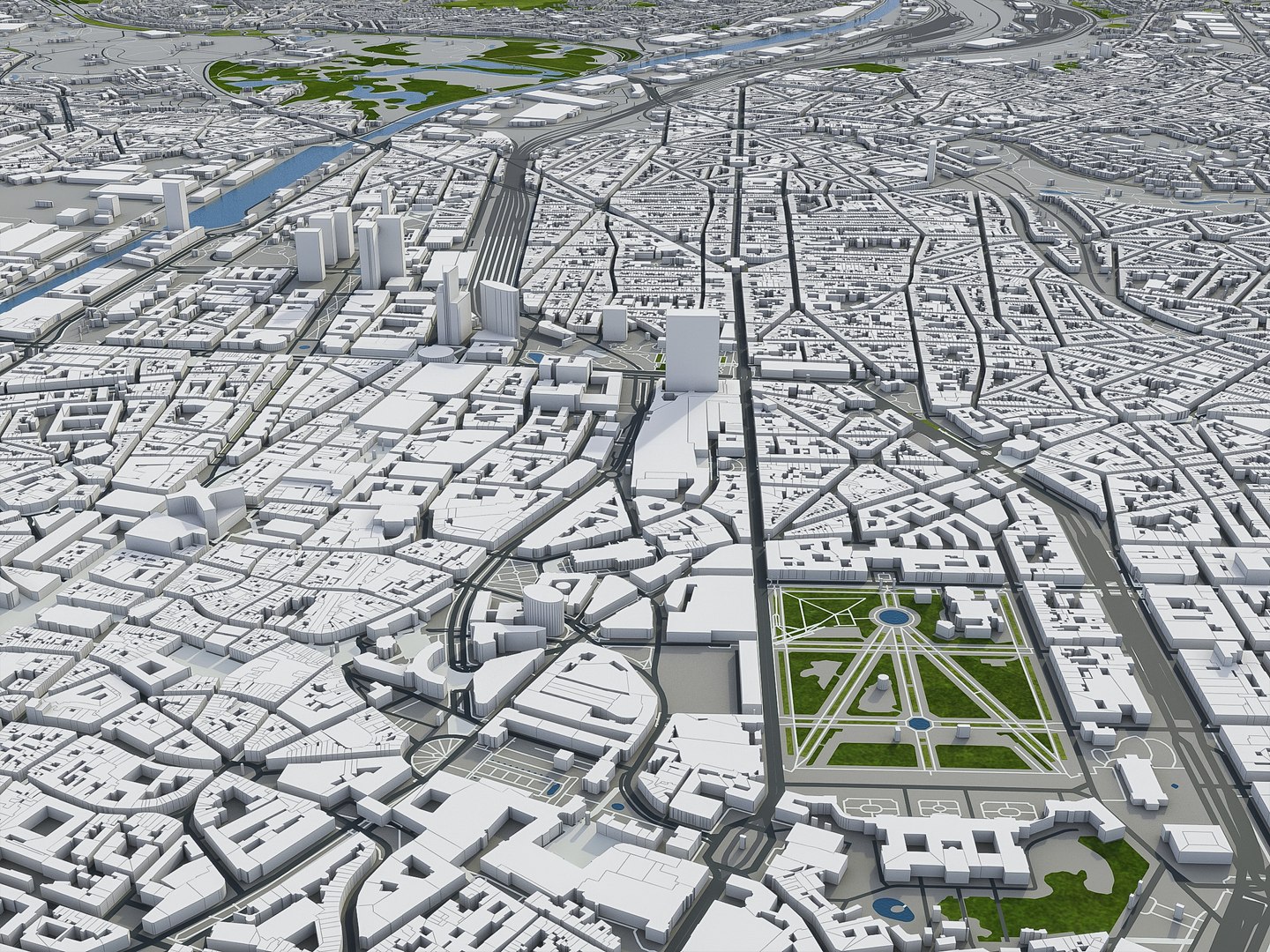 3D Brussels City Urban Model - TurboSquid 1334274