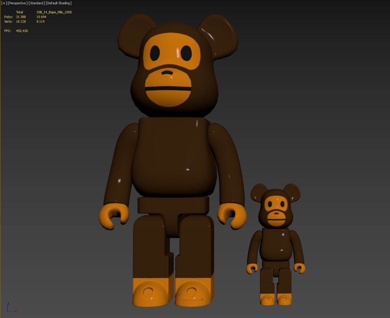 3D Bearbrick Bape Milo Model - TurboSquid 1955836