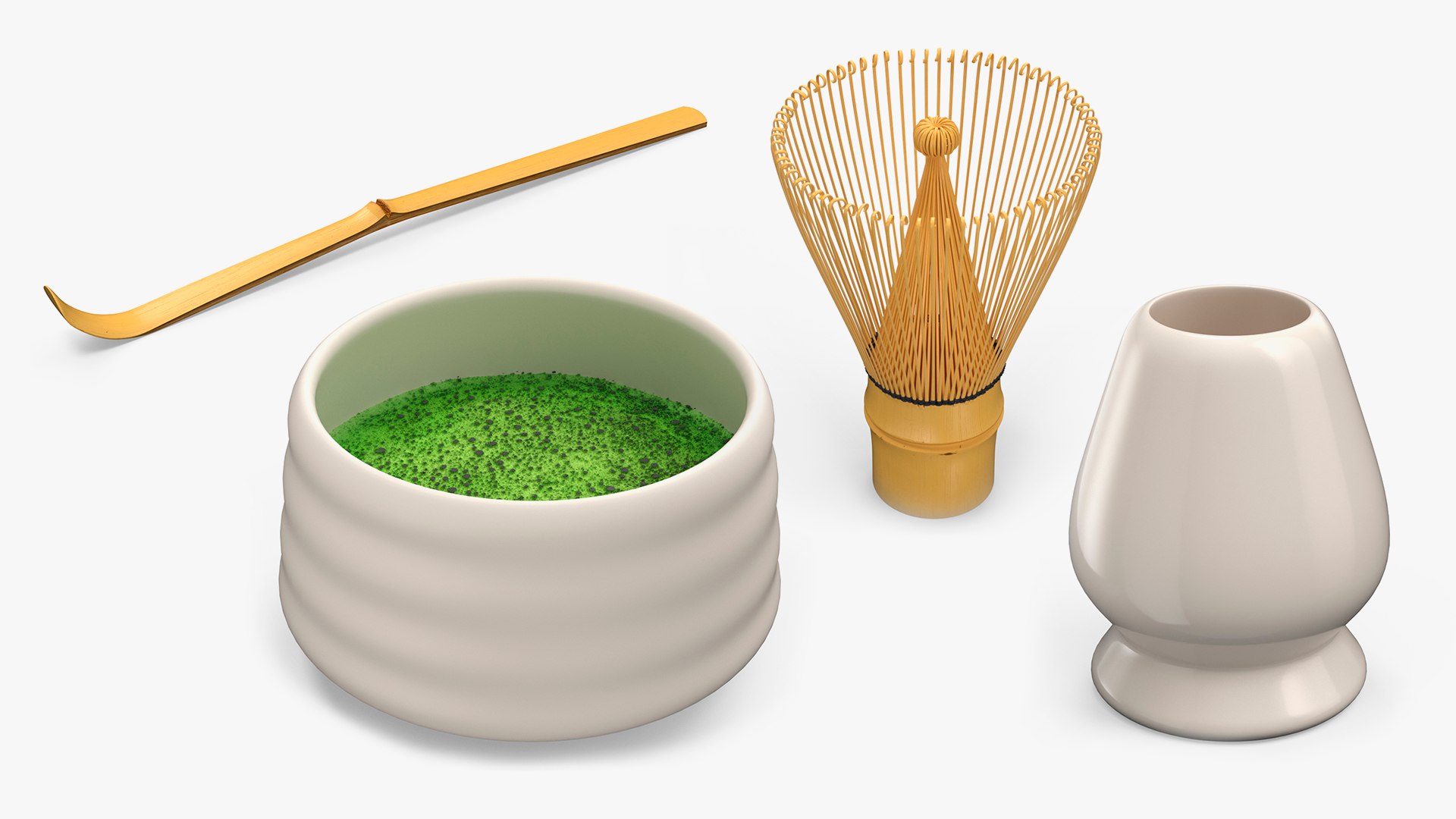 3D Model Traditional Utensil For Matcha Tea Collection 2 - TurboSquid ...