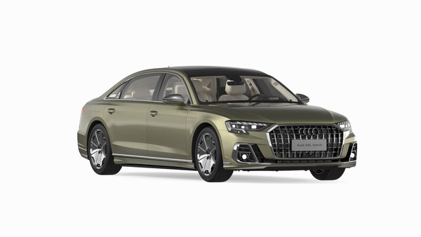 3D модель Horch Audi A8L Роскошный седан Green Rigged - TurboSquid 1987174
