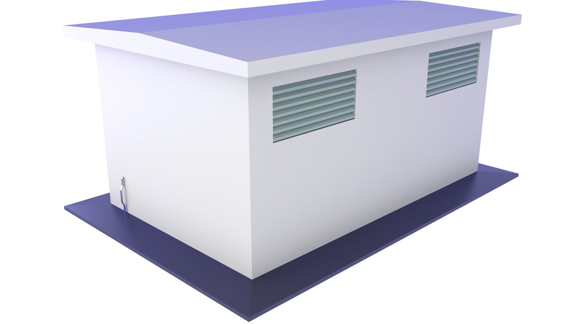 3D Precast Concrete Substation Building Low Poly 11 - TurboSquid 2096703