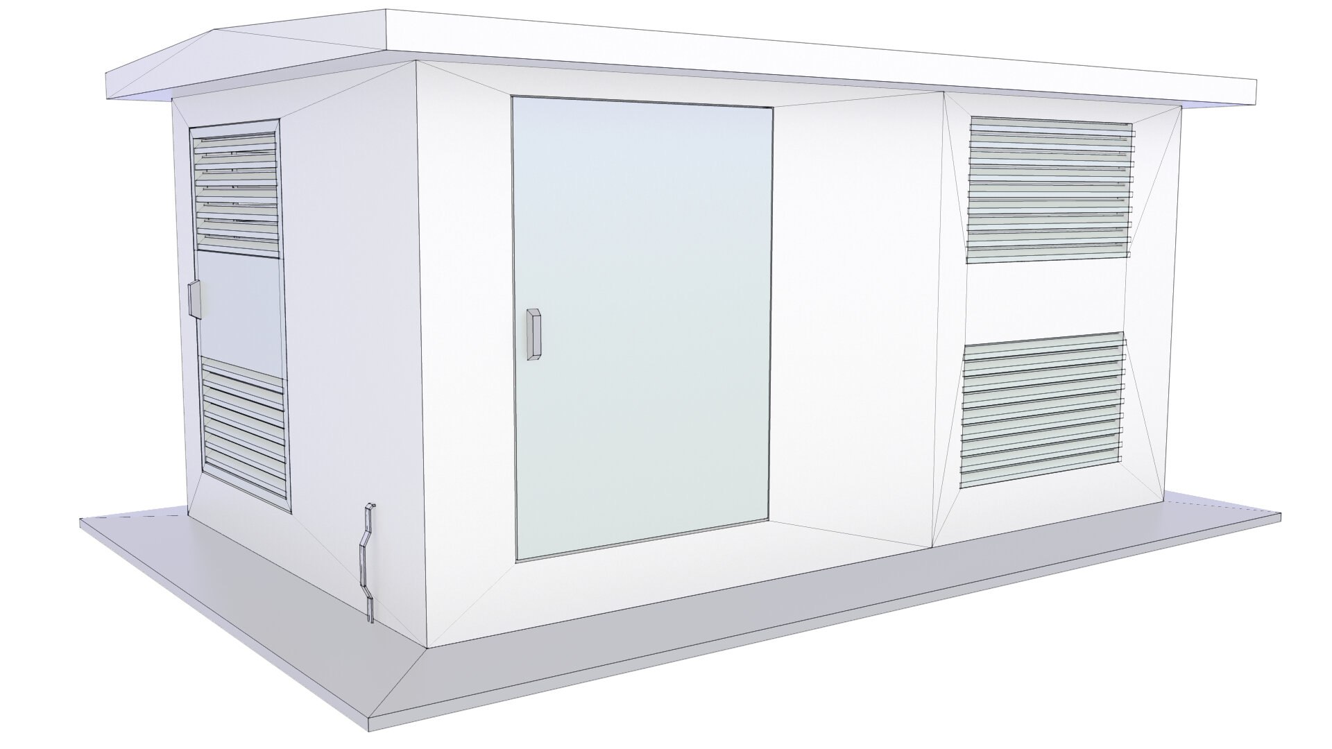 3D Precast Concrete Substation Building Low Poly 11 - TurboSquid 2096703