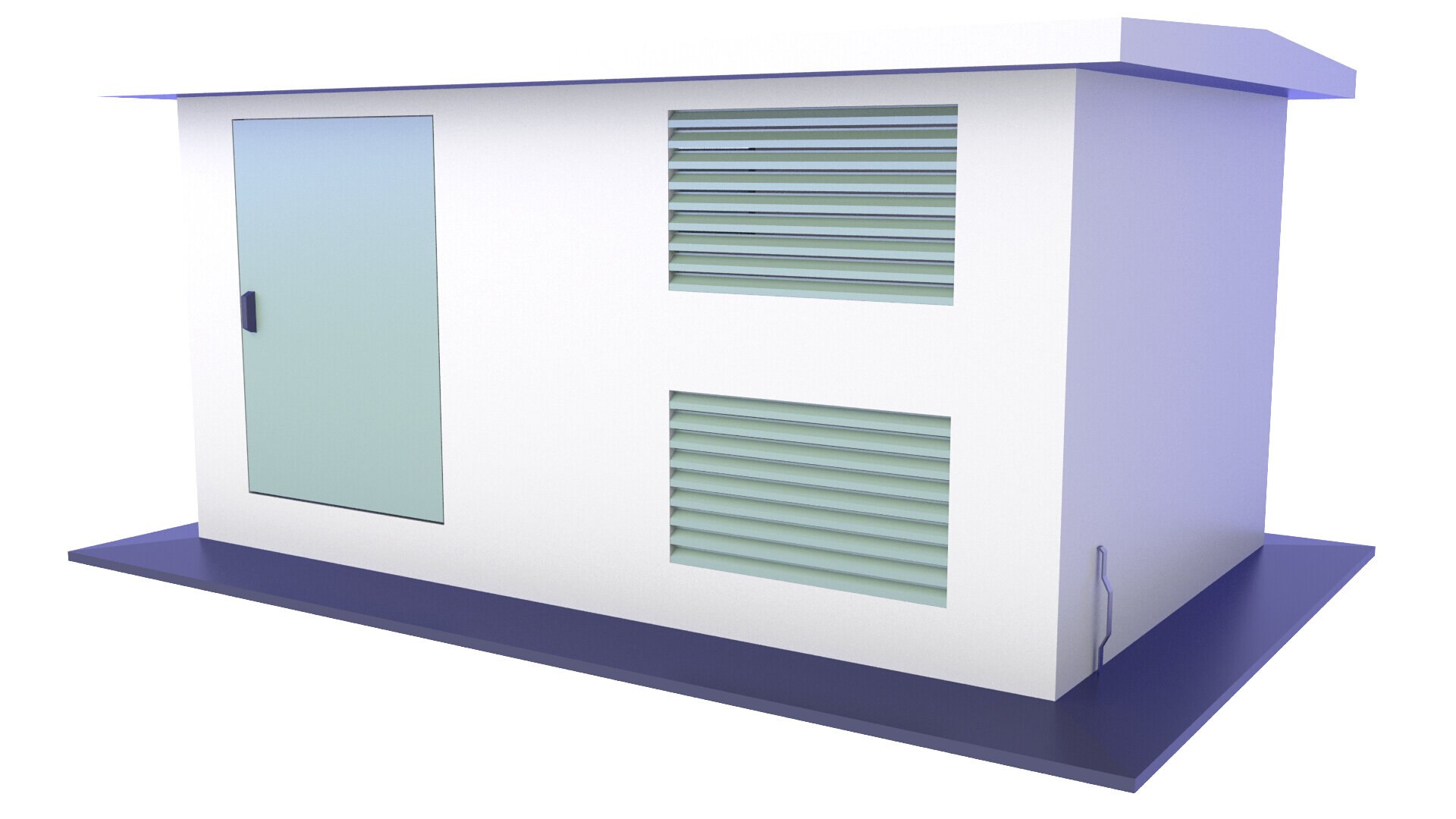 3D Precast Concrete Substation Building Low Poly 11 - TurboSquid 2096703