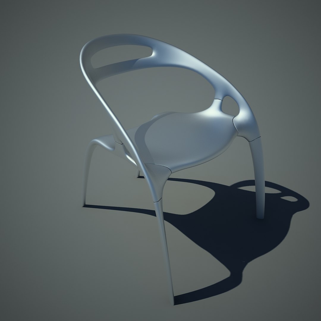 Aluminum Chair 3d Model