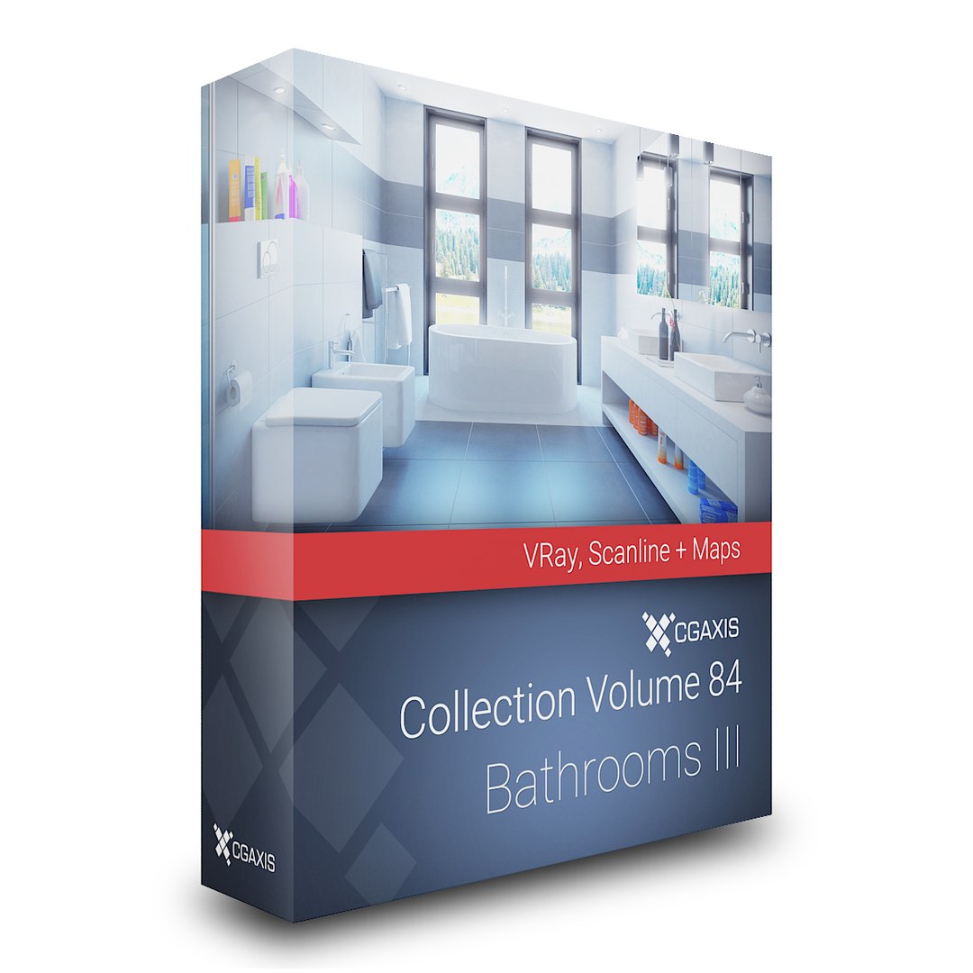 3D volume 84 bathrooms iii model - TurboSquid 1198475