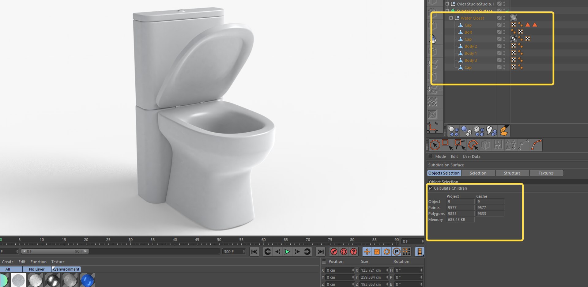 3D Water Closet Model - TurboSquid 1466861