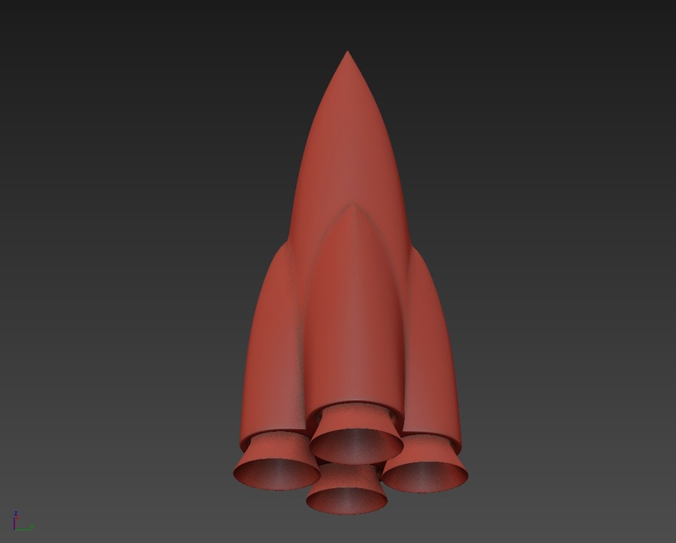 3D Retro Rocket Model - TurboSquid 1492155