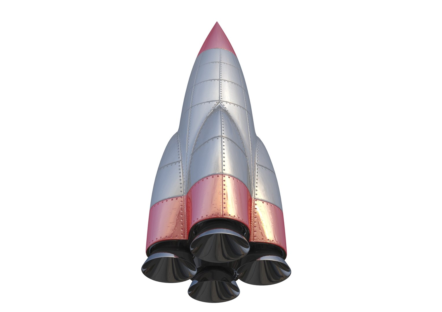 3D Retro Rocket Model - TurboSquid 1492155
