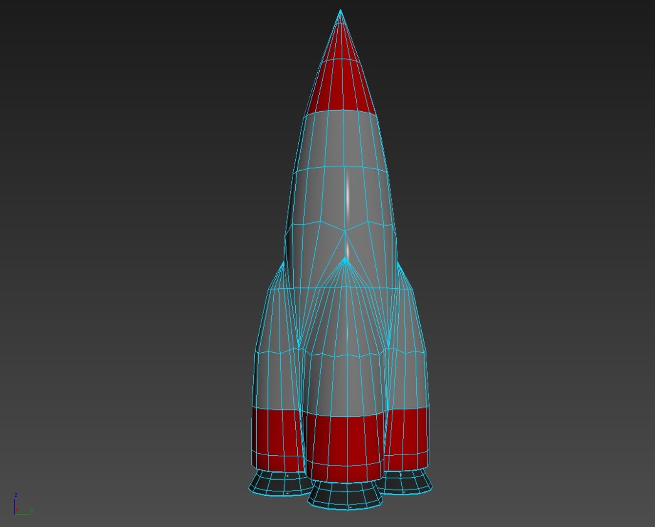3D Retro Rocket Model - TurboSquid 1492155