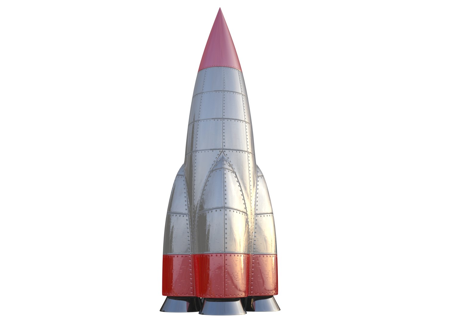 3D Retro Rocket Model - TurboSquid 1492155