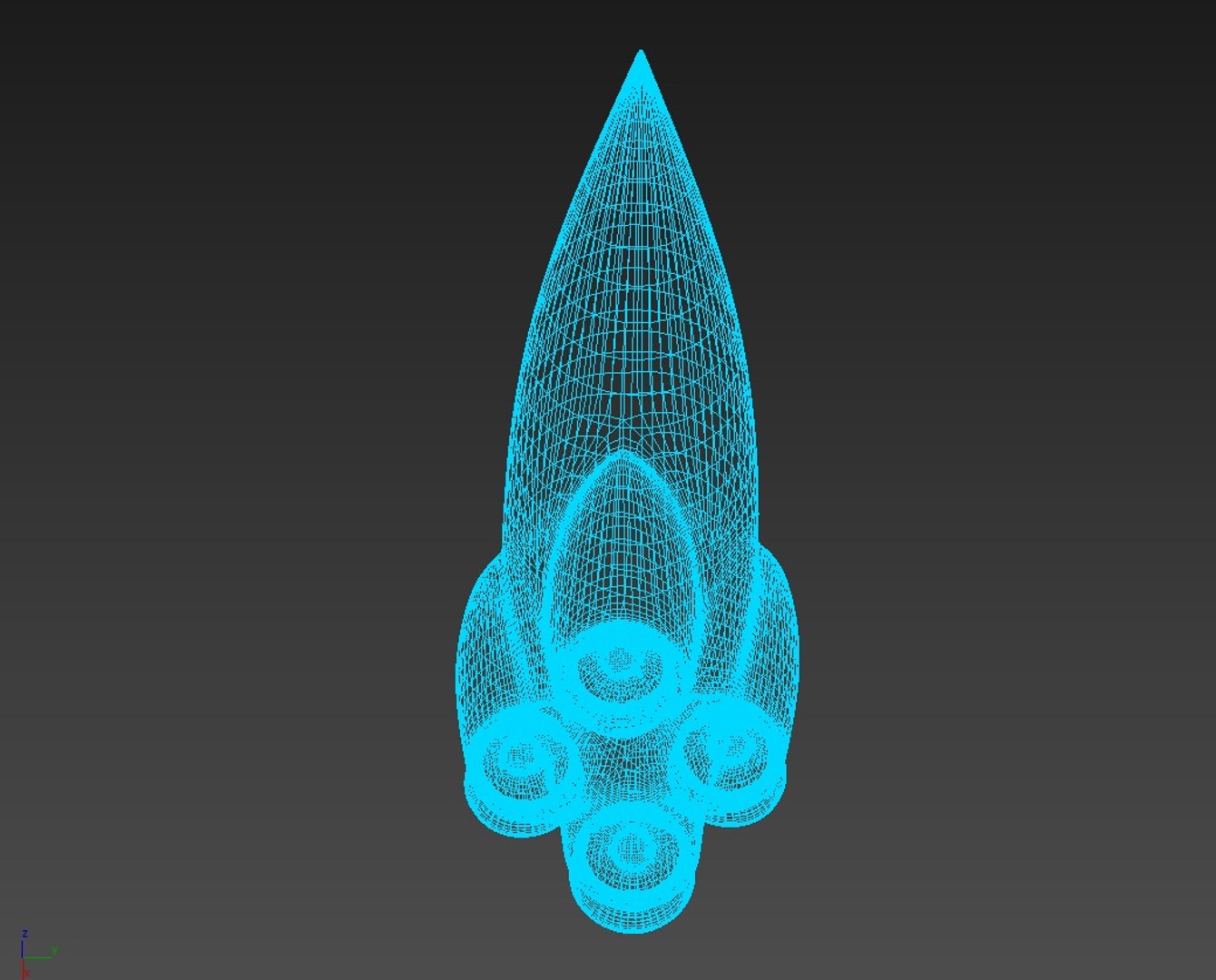 3D Retro Rocket Model - TurboSquid 1492155