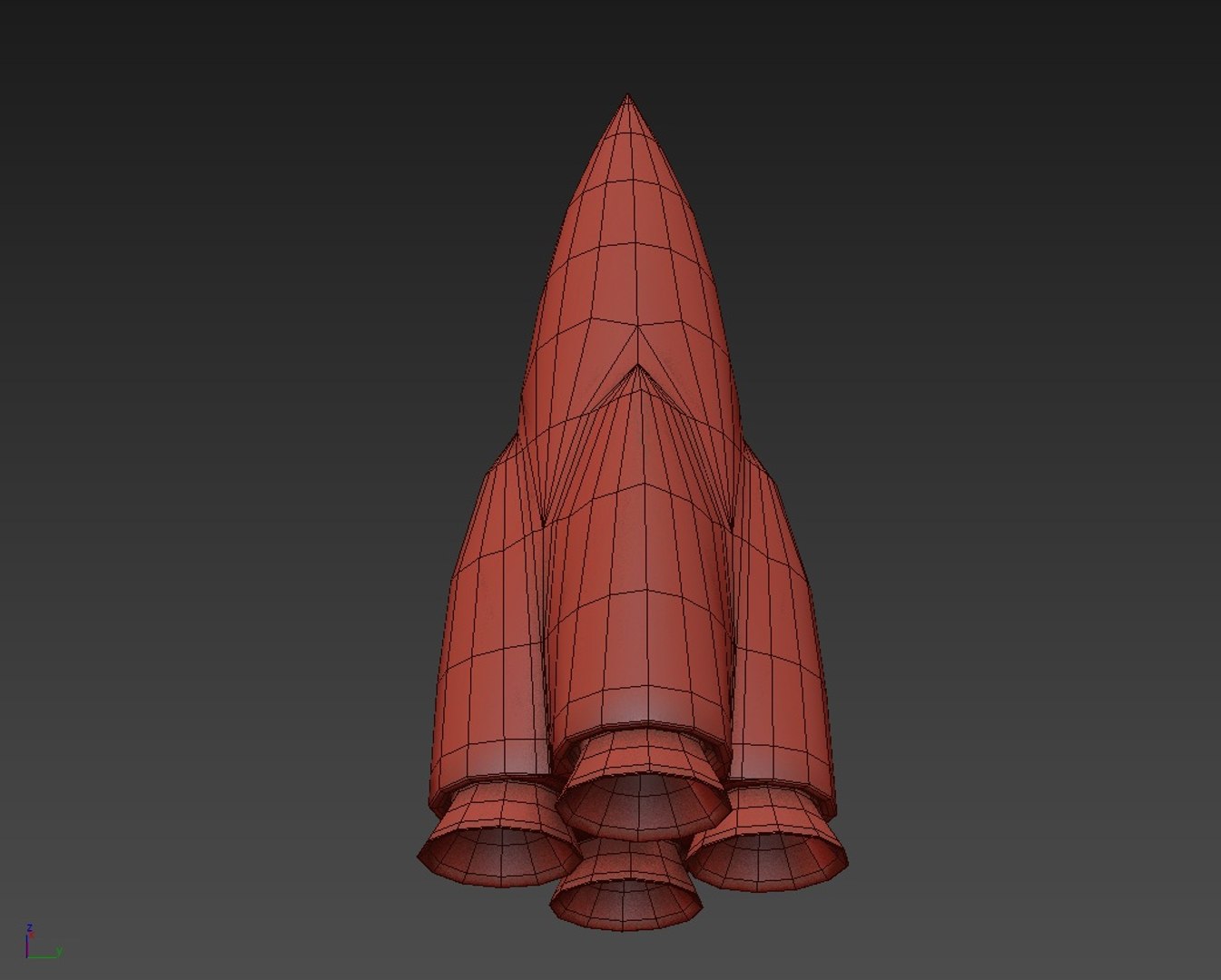 3D Retro Rocket Model - TurboSquid 1492155