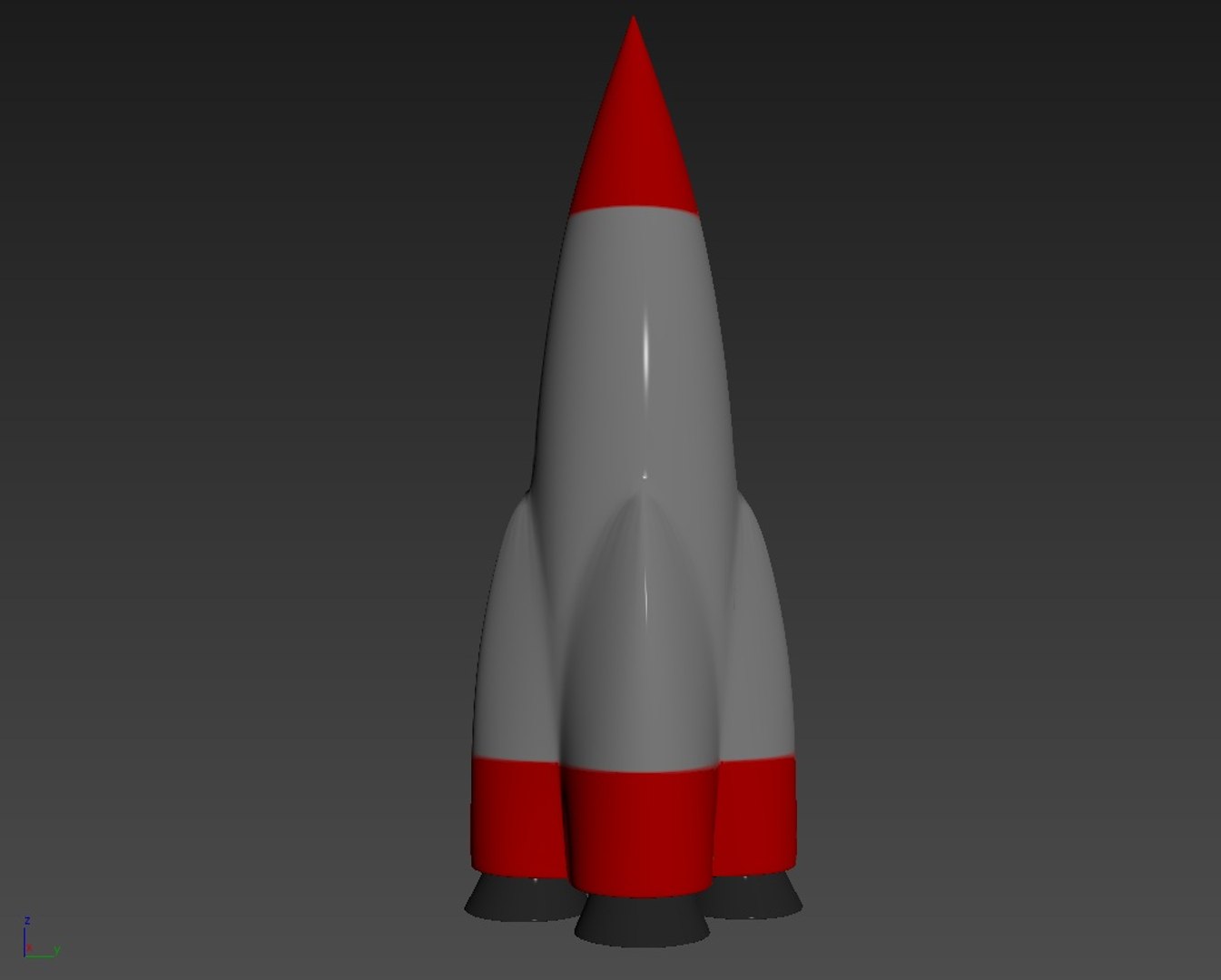 3D Retro Rocket Model - TurboSquid 1492155