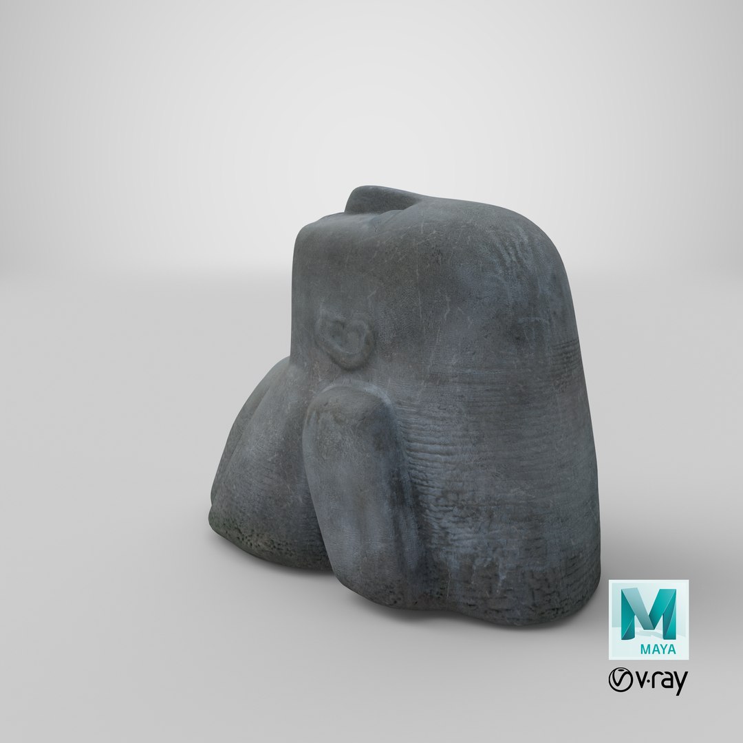 3D stone statue model - TurboSquid 1220459