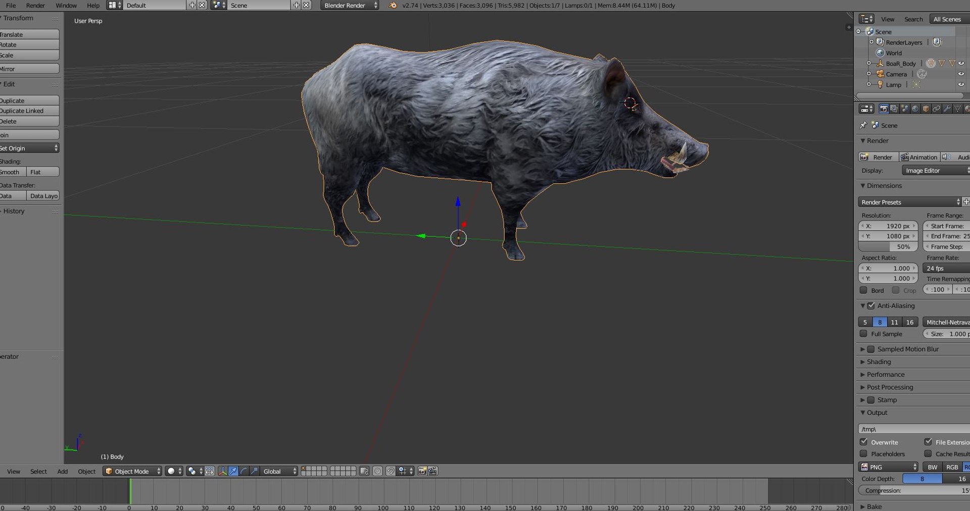 Wild Boar 3D Model - TurboSquid 1239670