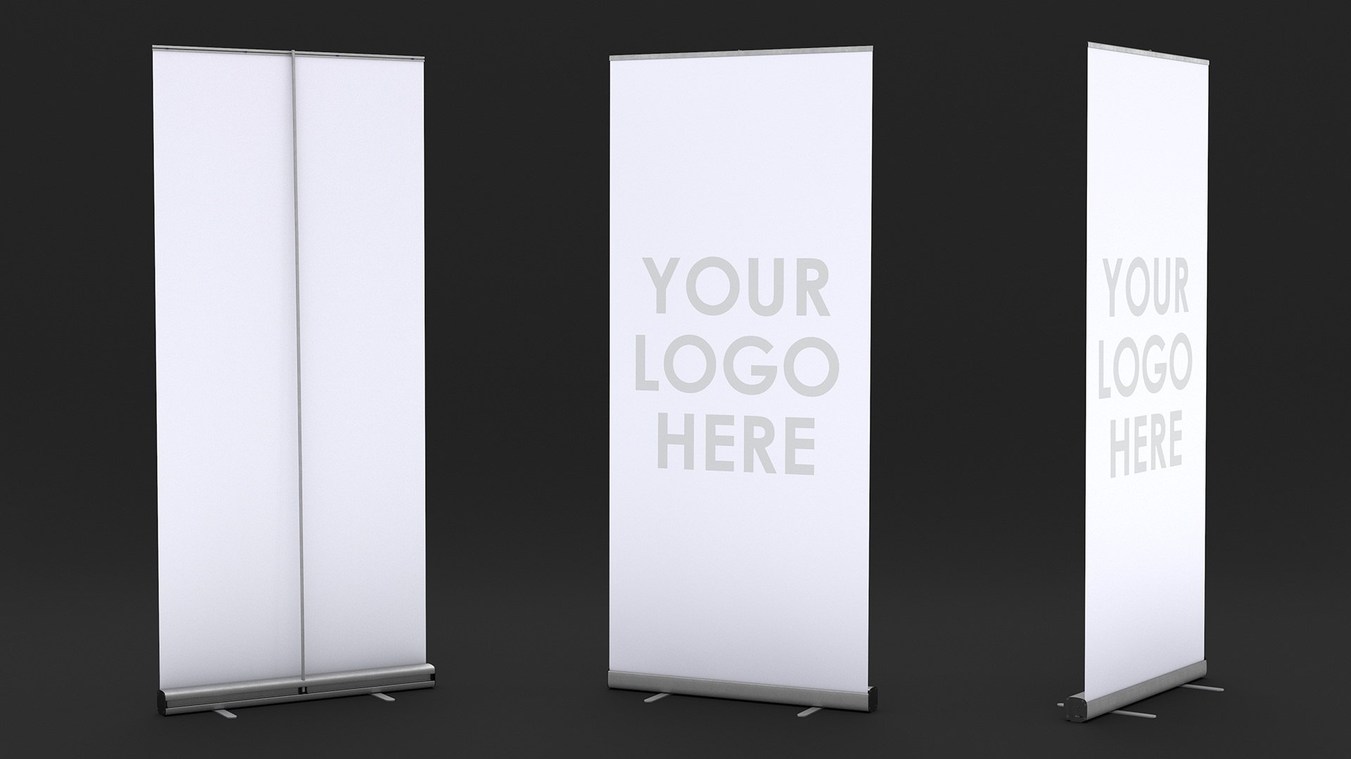 Roll Up Banner Stand 3D Model - TurboSquid 2236314