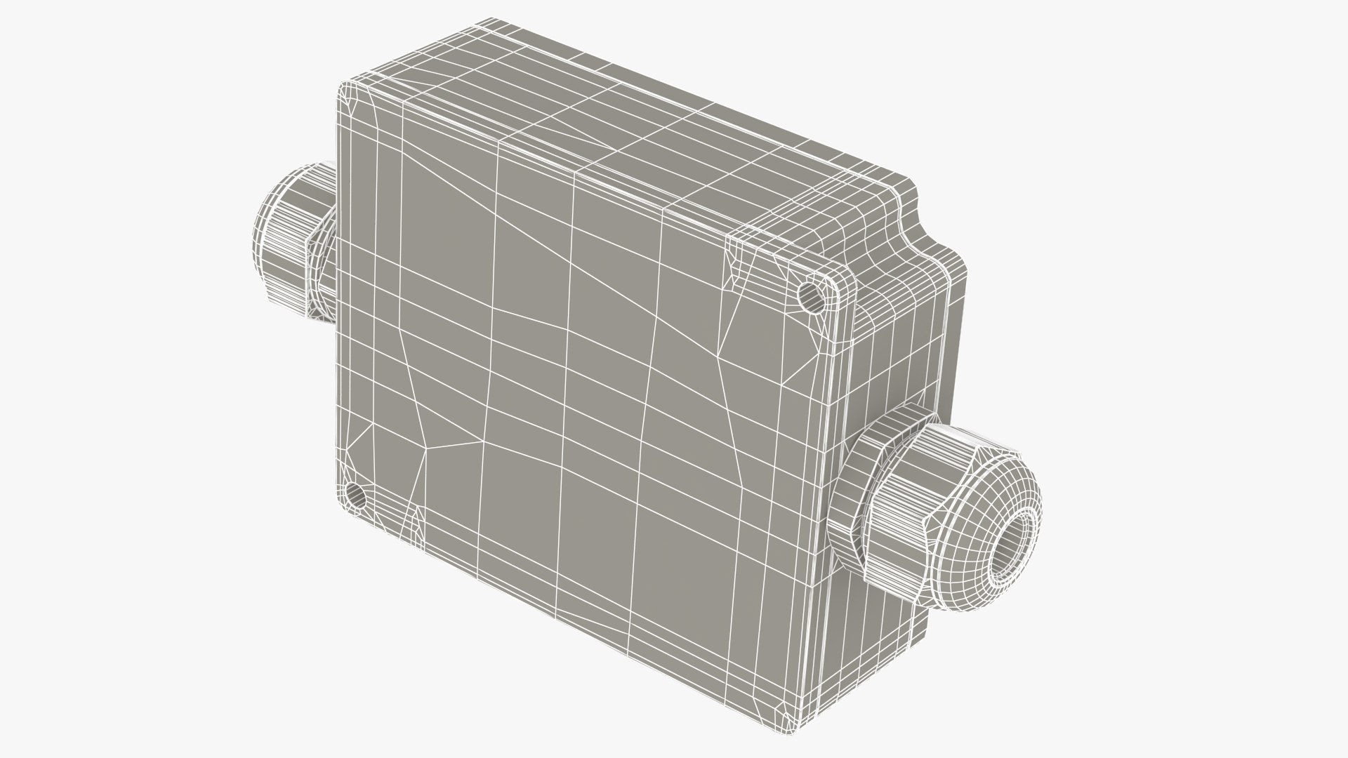 Black Closed Junction Box for 2 Wires 3D - TurboSquid 1910057