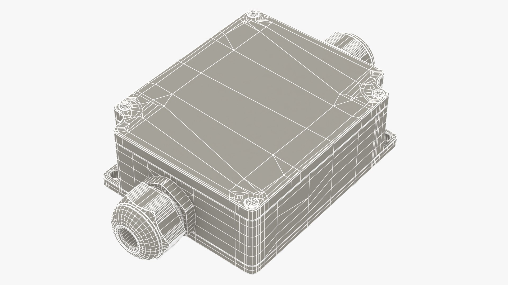 Black Closed Junction Box for 2 Wires 3D - TurboSquid 1910057