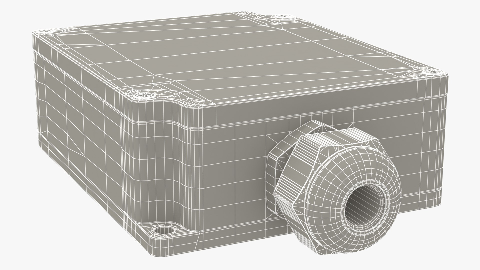 Black Closed Junction Box for 2 Wires 3D - TurboSquid 1910057
