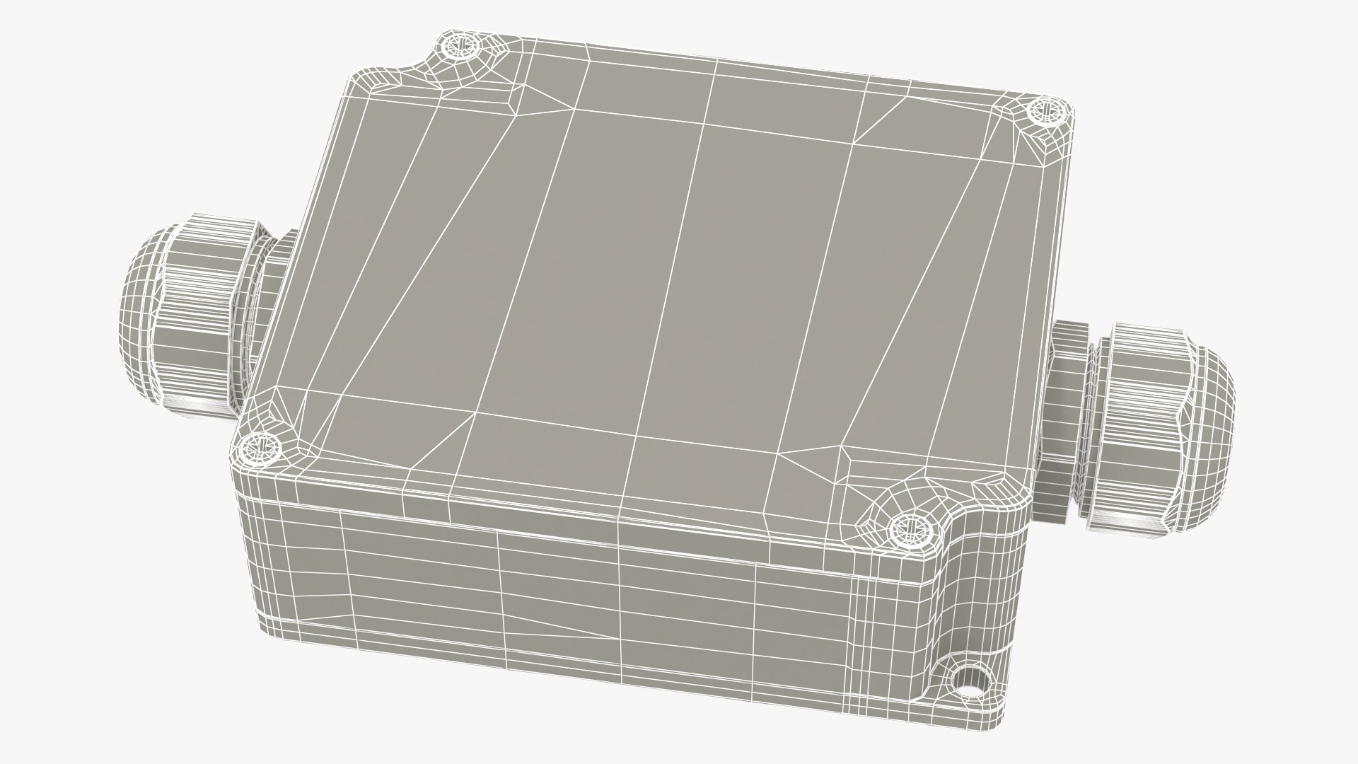 Black Closed Junction Box for 2 Wires 3D - TurboSquid 1910057