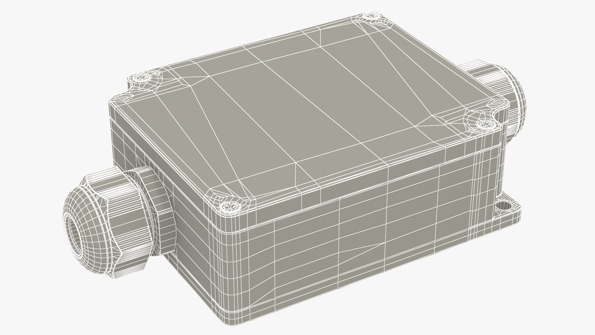 Black Closed Junction Box for 2 Wires 3D - TurboSquid 1910057