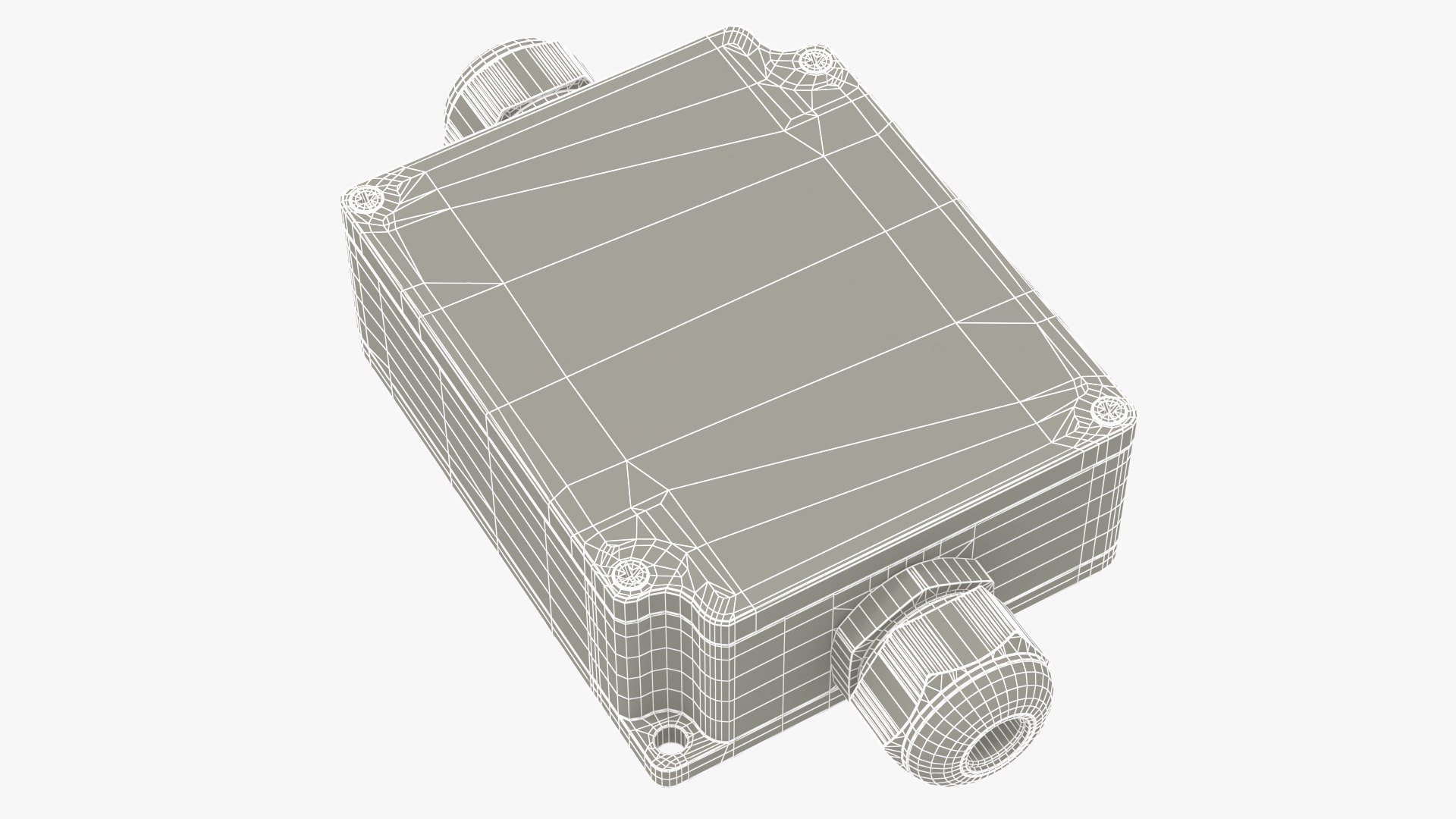 Black Closed Junction Box for 2 Wires 3D - TurboSquid 1910057