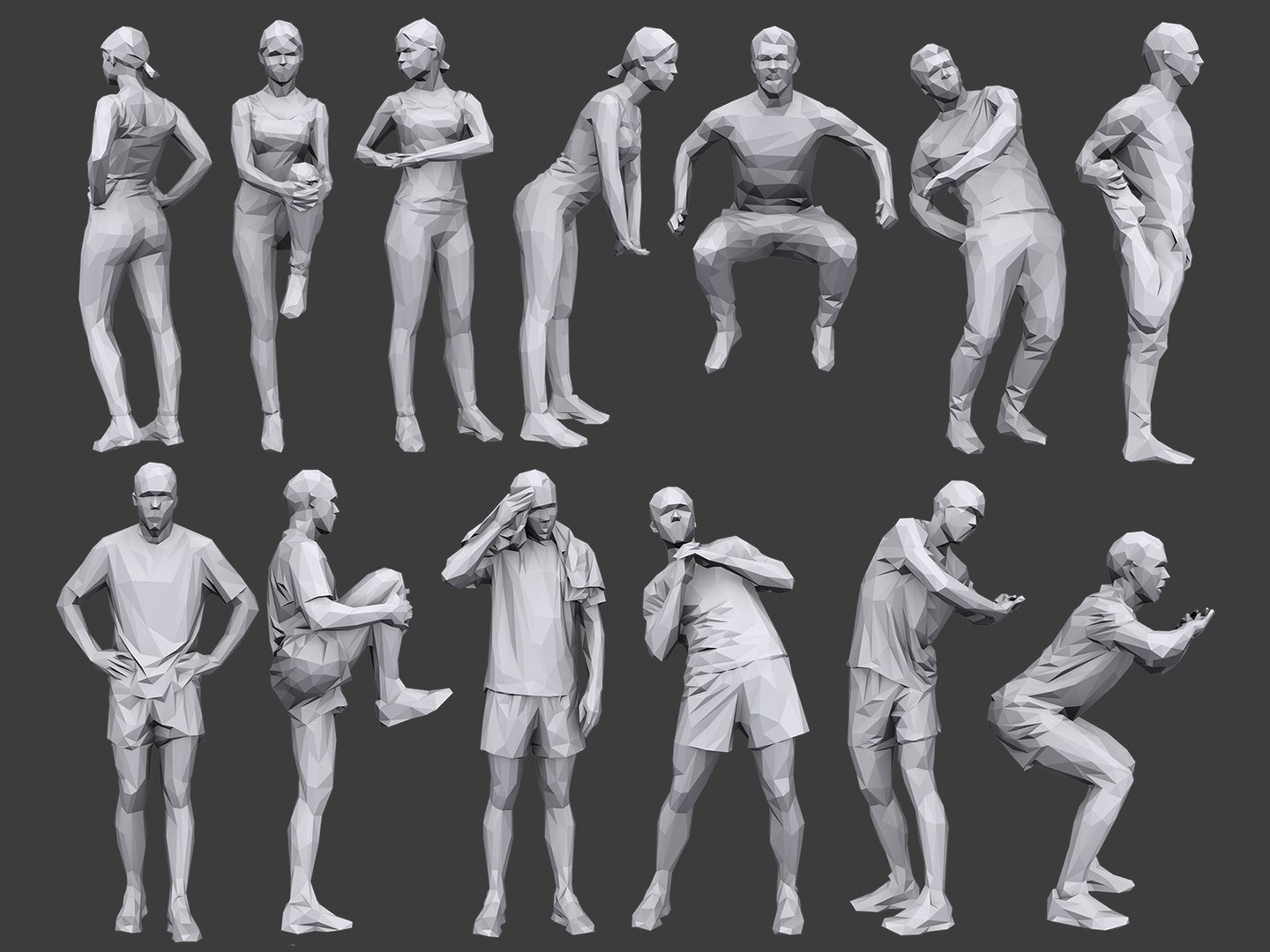 3D people fitness pack - TurboSquid 1239172
