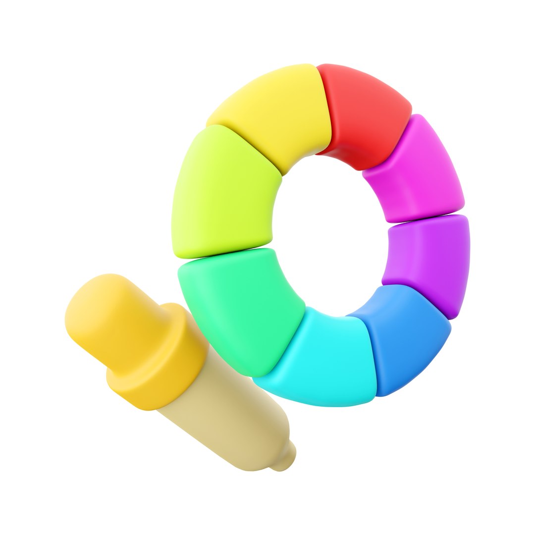 3d Colorful Swimming Pool Ring Icon 3D Model - TurboSquid 2074938