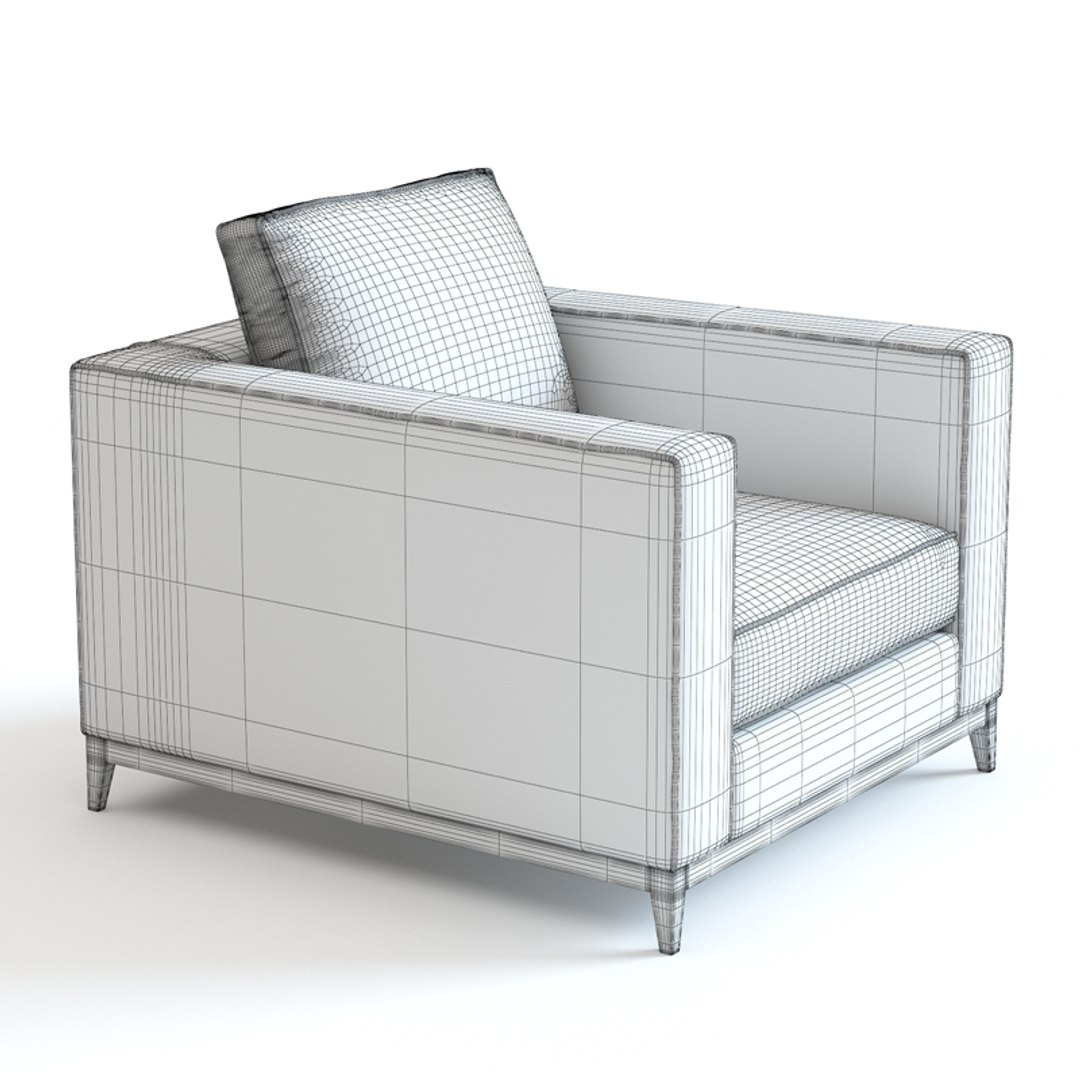 3D Sofa Chair Hockney Armchair Model - TurboSquid 1489786