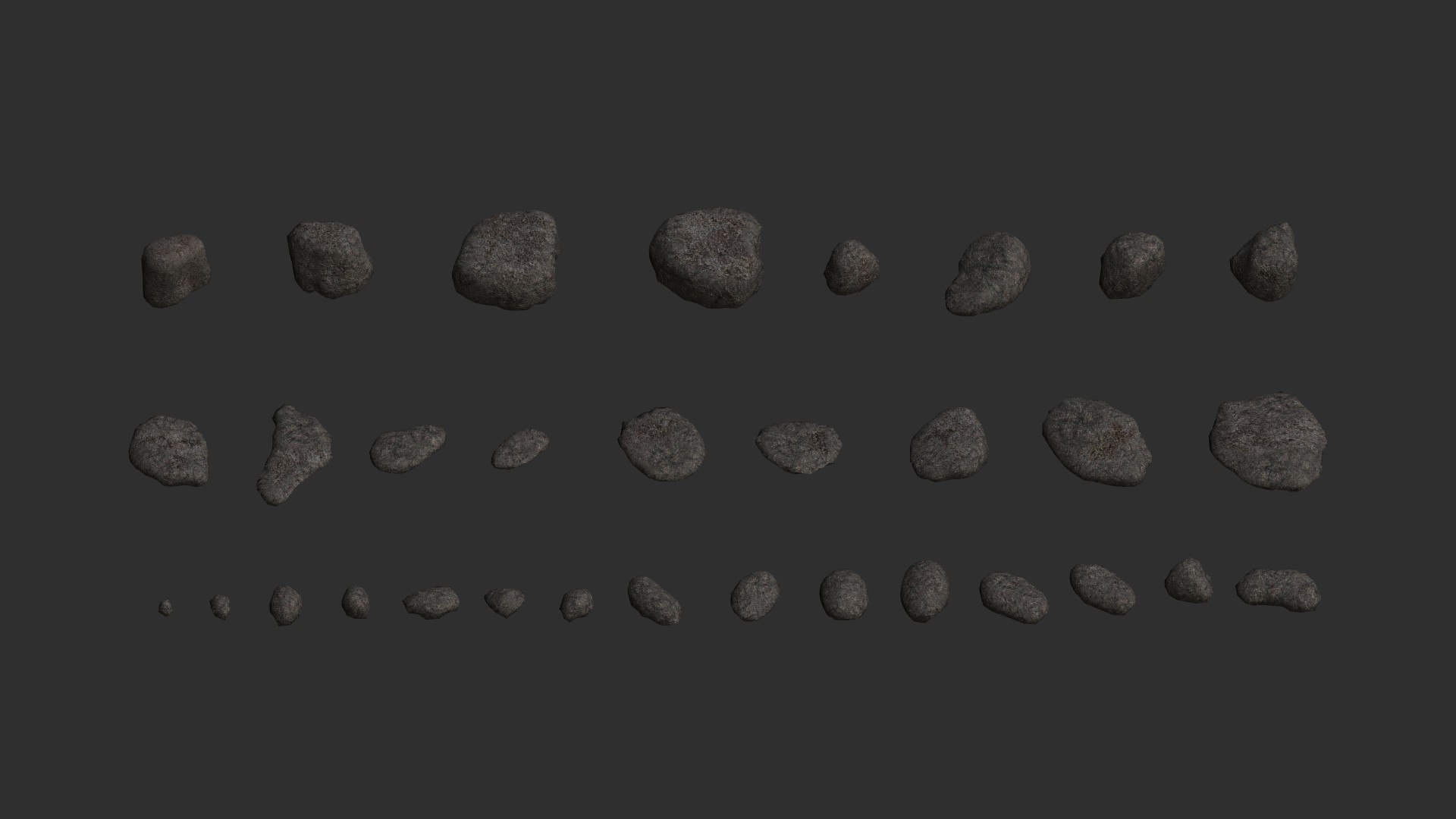 Free Assorted Rocks - Base 3D Model - TurboSquid 2216827