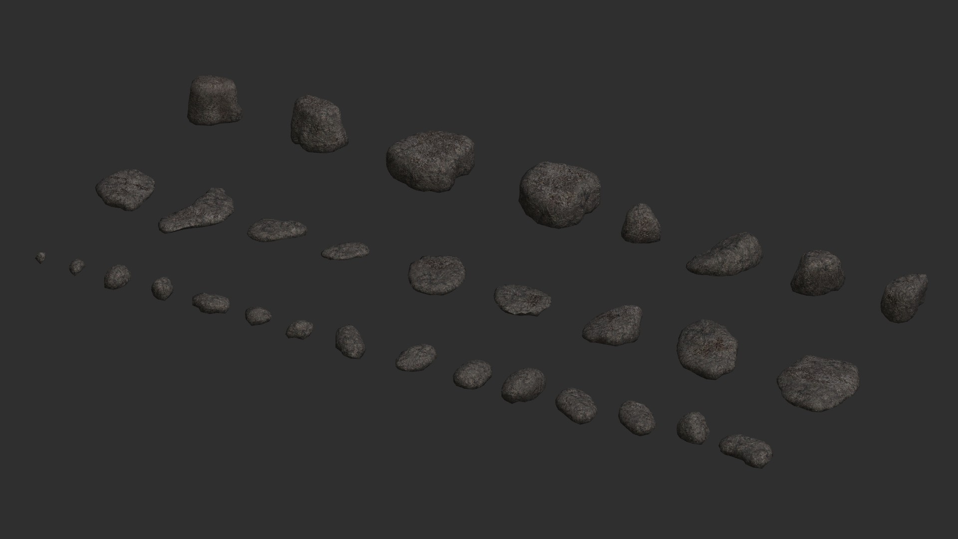 Free Assorted Rocks - Base 3D Model - TurboSquid 2216827