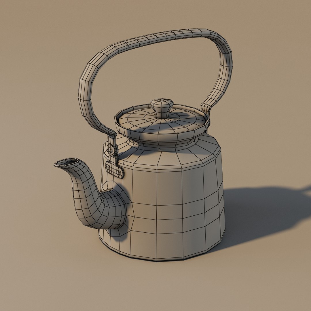 old teapot 3d model