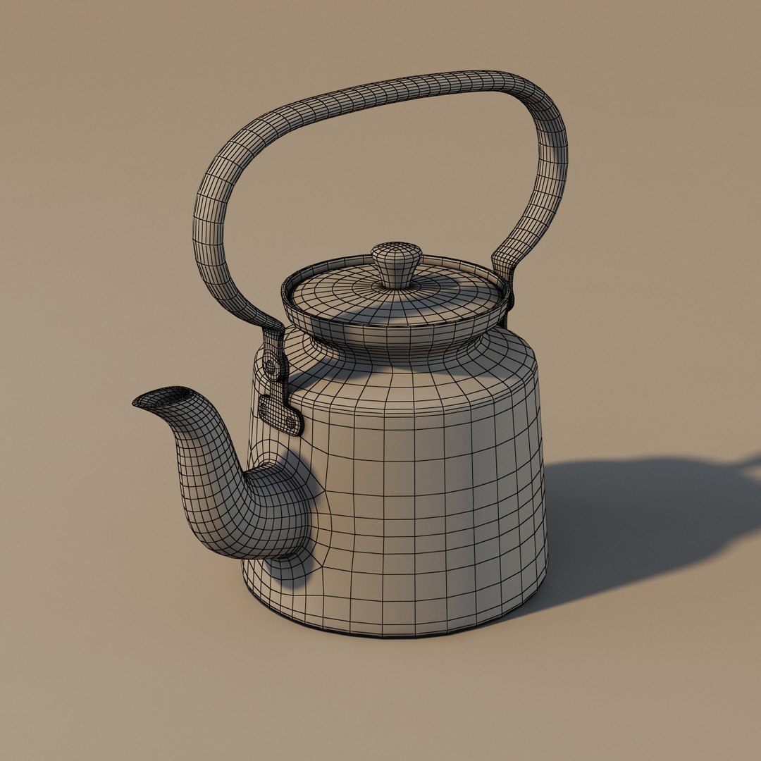old teapot 3d model