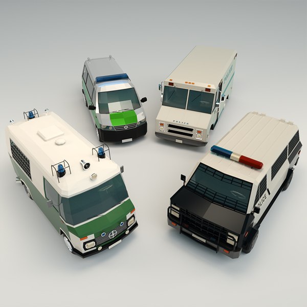 3d model of uk police van