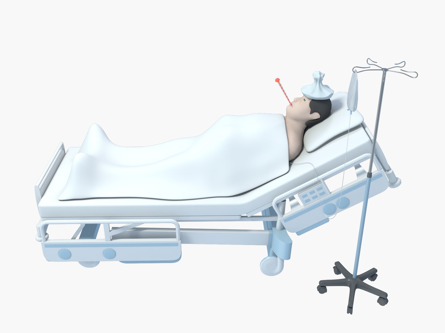 3D Hospital Patient Model - TurboSquid 1230030