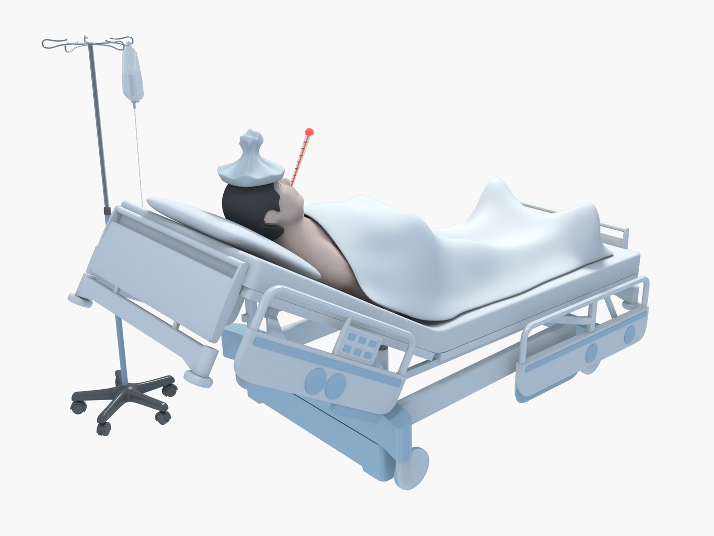 3D Hospital Patient Model - TurboSquid 1230030