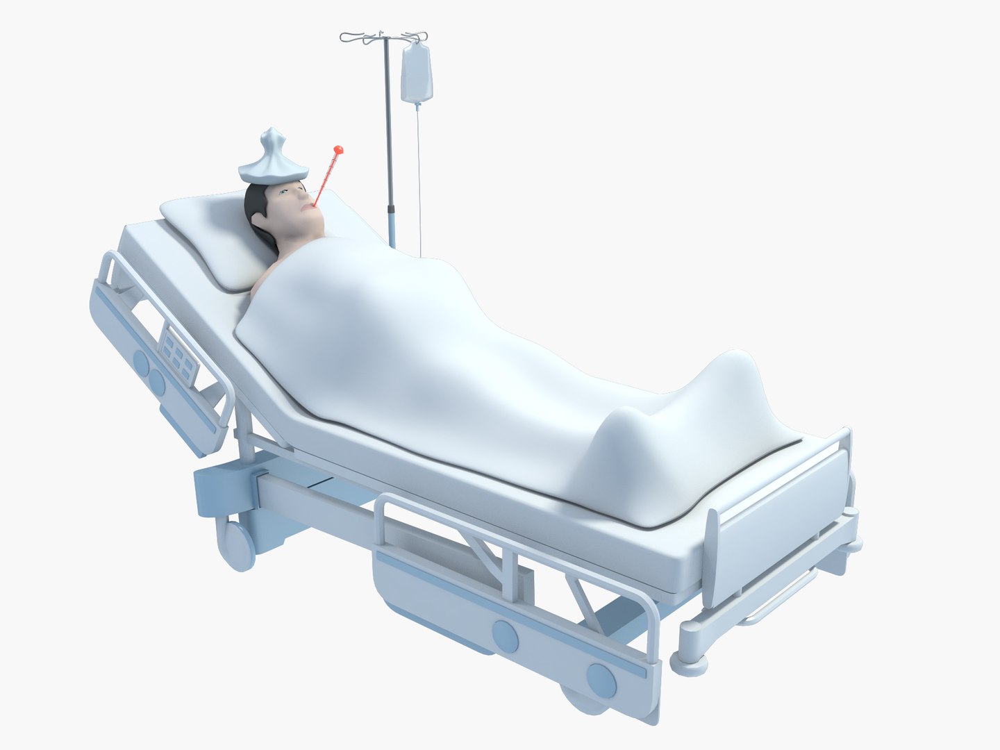 3D Hospital Patient Model - TurboSquid 1230030