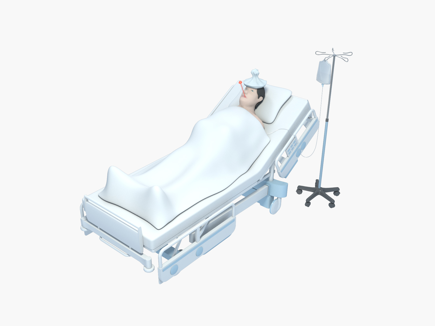 3D Hospital Patient Model - TurboSquid 1230030