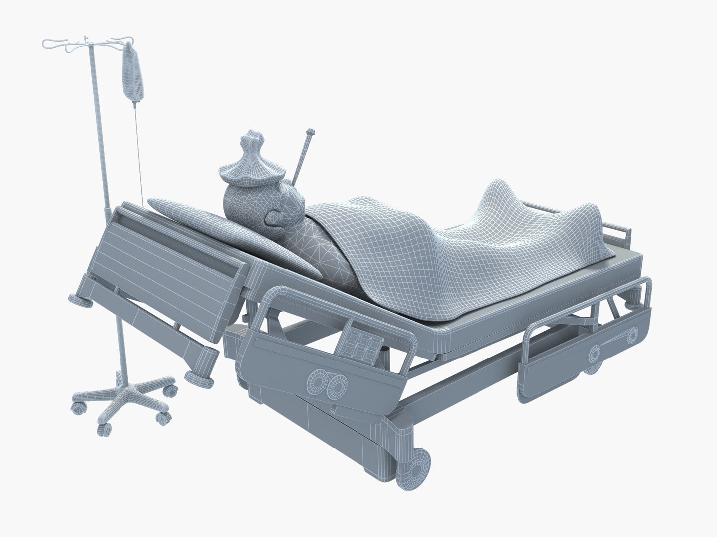 3D Hospital Patient Model - TurboSquid 1230030