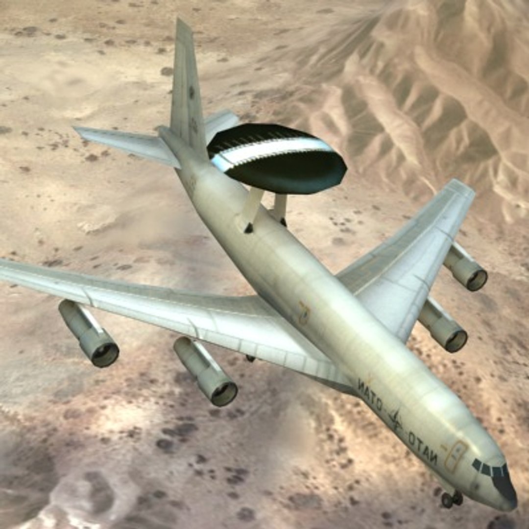 3d E3 Sentry Military Model