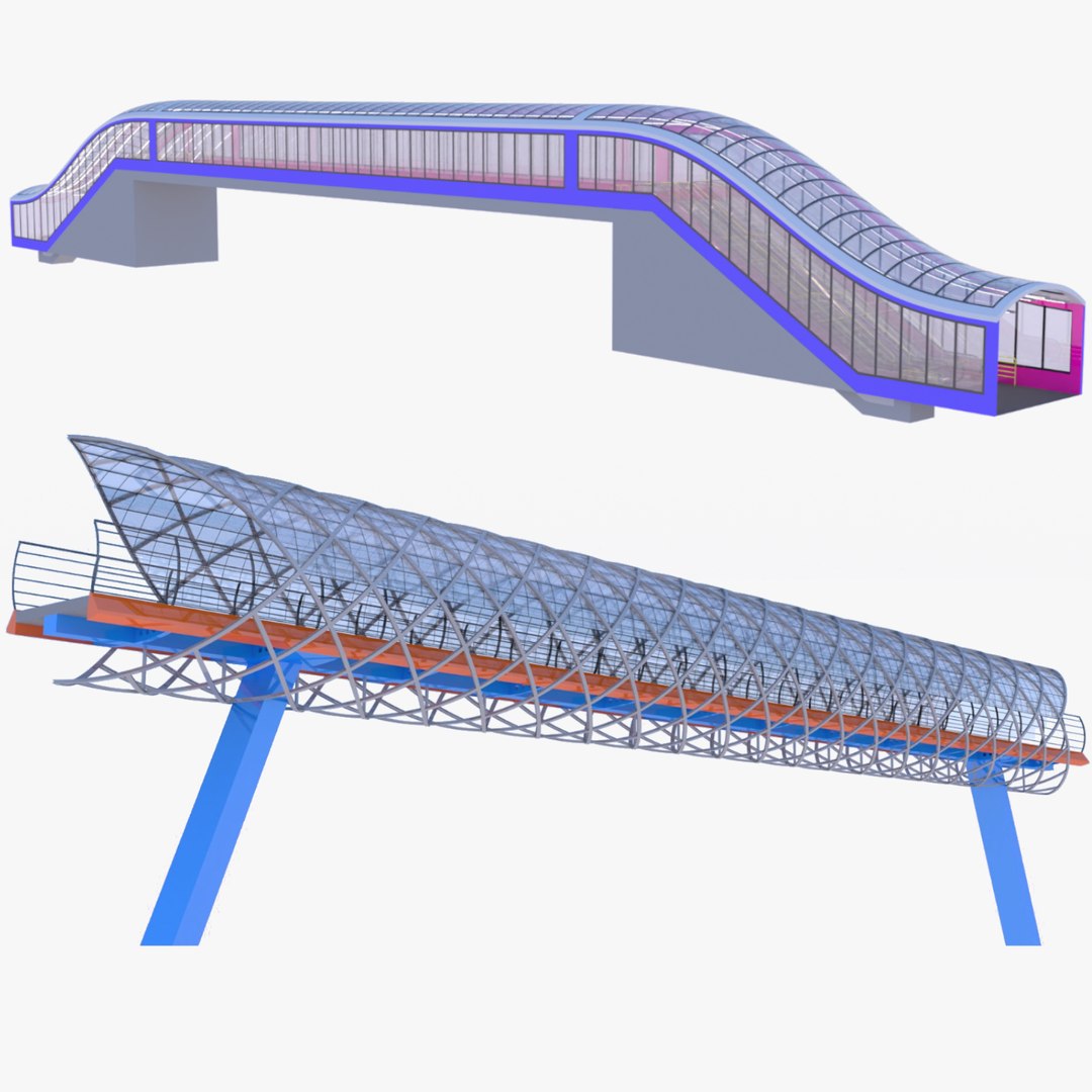 Pedestrian Bridges III Model - TurboSquid 2311126