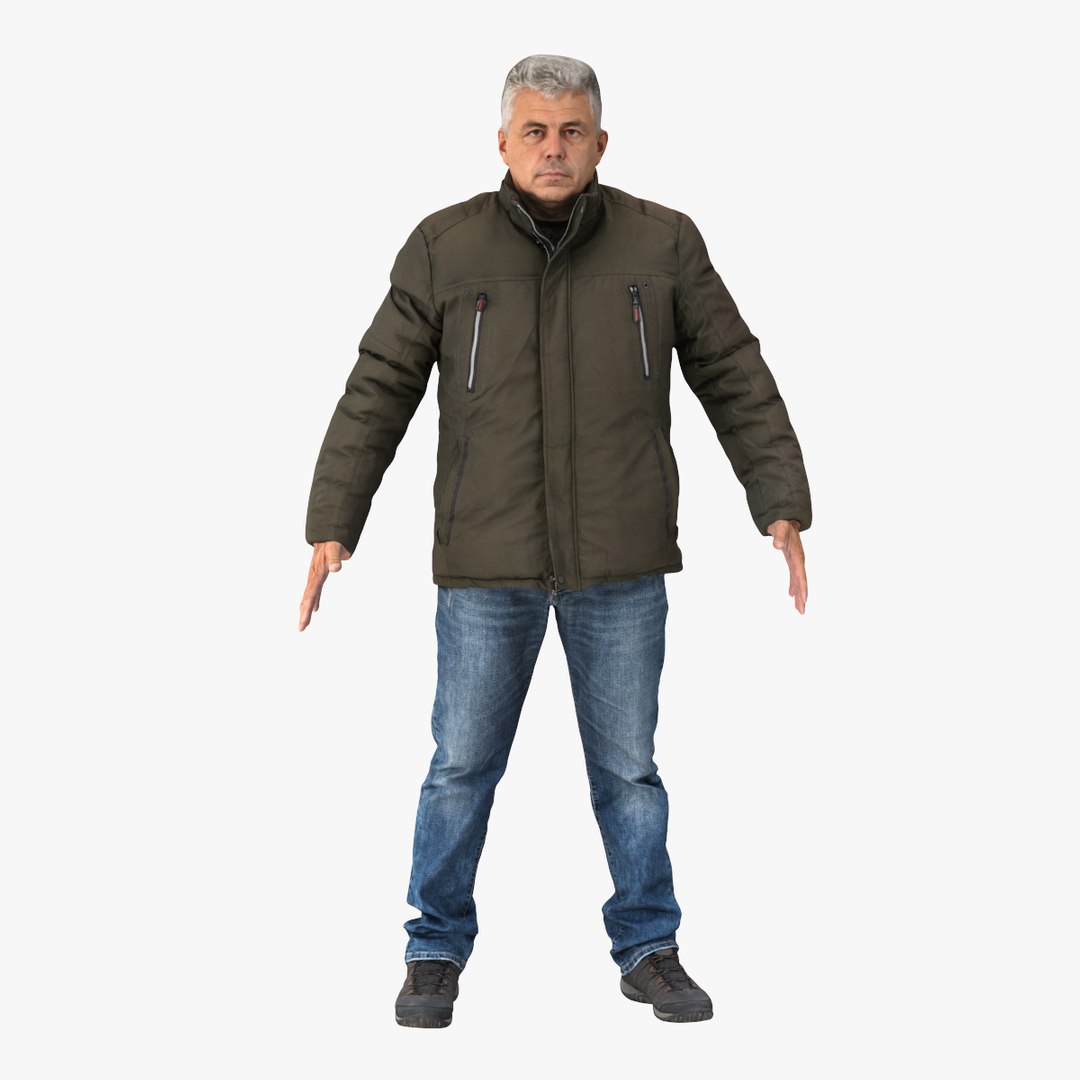 3D David Casual Winter A Pose - TurboSquid 2071721