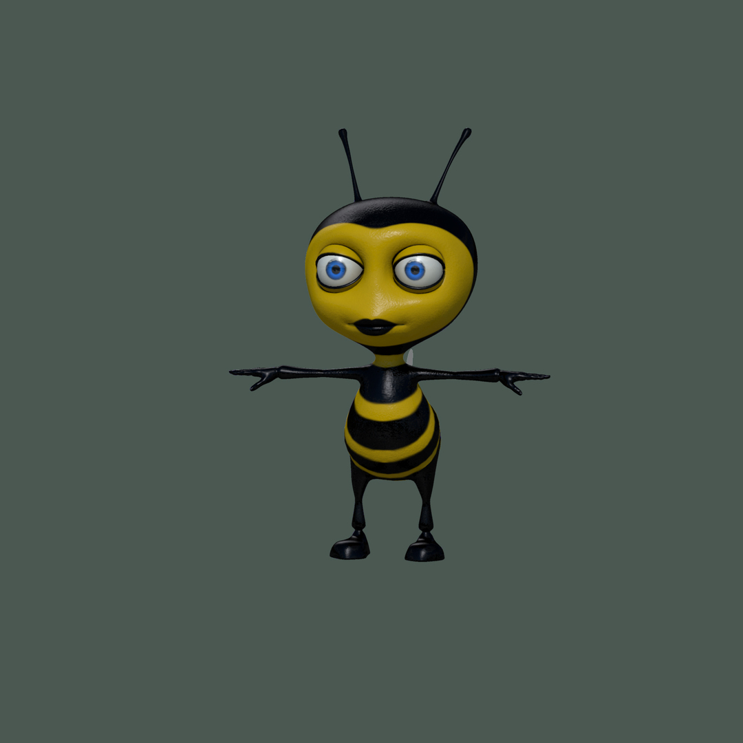 3d Model Of Cartoon Bee