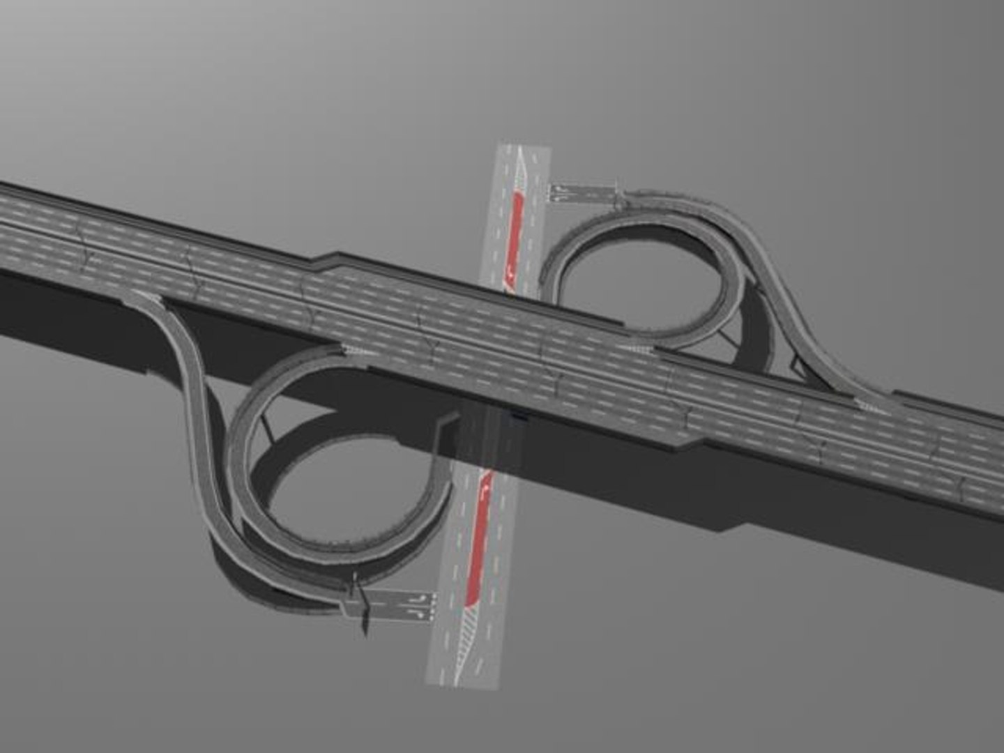 Highway Street Interchange 3d Model