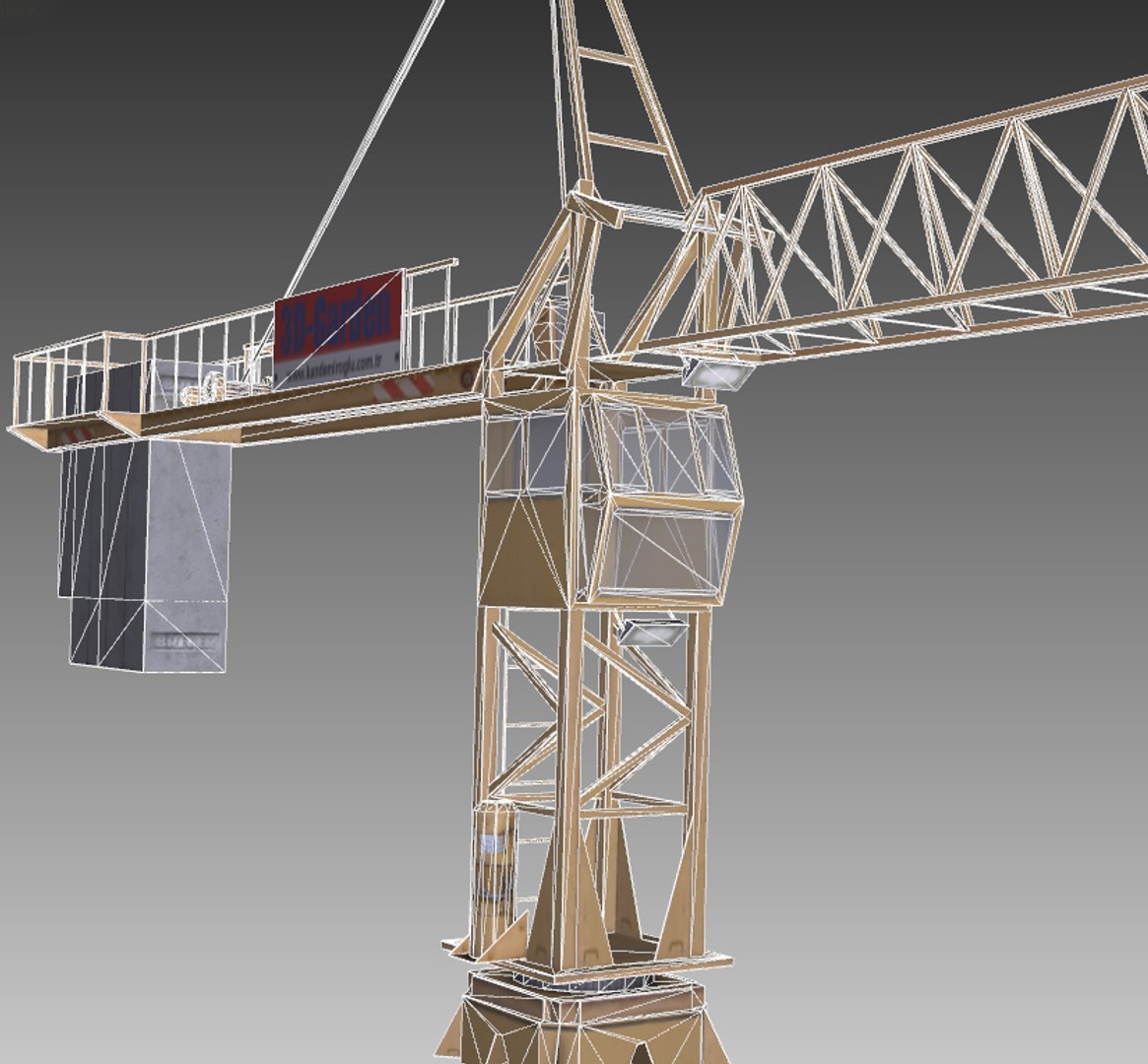 Tower Crane 02 3d Model
