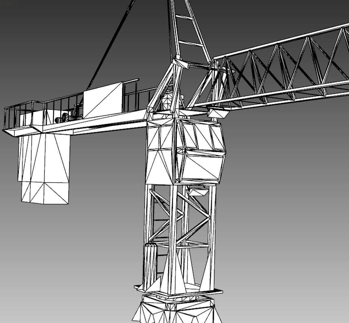 Tower Crane 02 3d Model