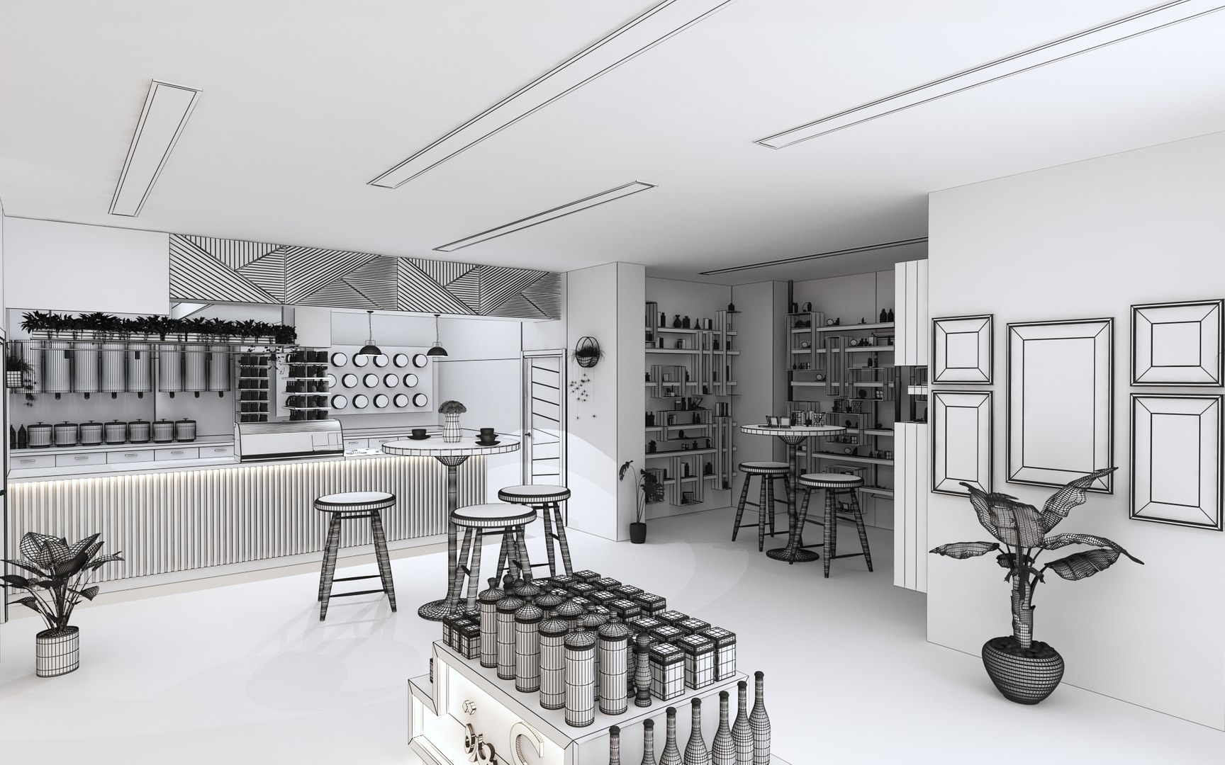 Traditional Coffee Spices And Nuts Shop - Authentic 3D Model 3D - TurboSquid 2190098